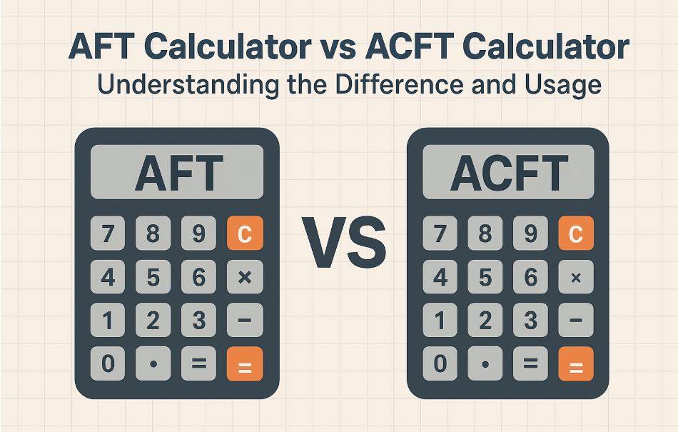 AFT Calculator vs ACFT Calculator: Understanding the Difference and Usage